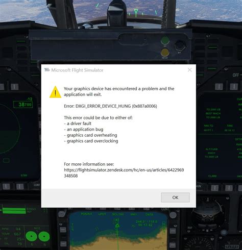 ERROR Crash Msfs Error Dxgi Error Device Hung X A By FixedPhoenix Crashes