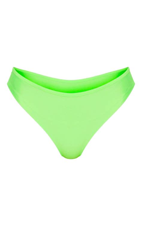 Lime Mix And Match Cheeky Bum Bikini Bottom Prettylittlething Qa