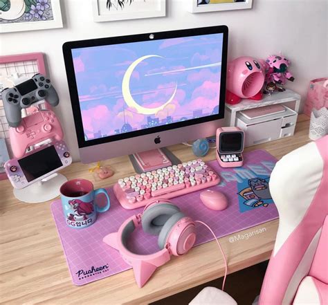 Pc Setup Aesthetic Video Game Room Design Game Room Design Gamer Room