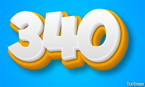 340 Text Effect And Logo Design Number