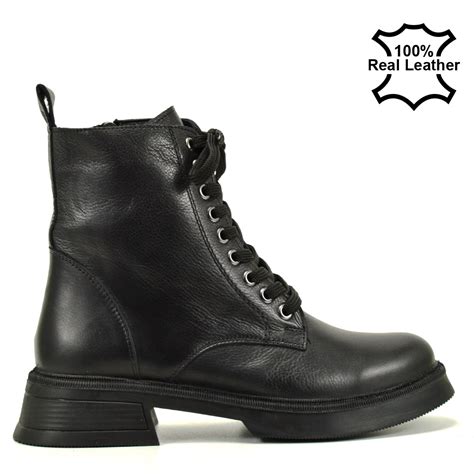 Дамски черни боти на нисък ток 221044 Baleano