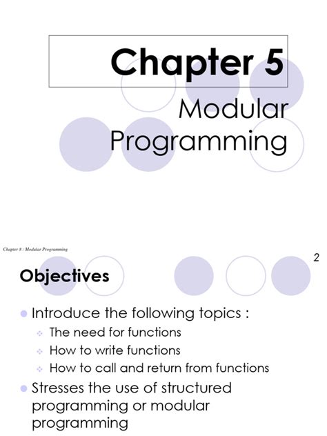 Chapter 5 Modular Programming Pdf Parameter Computer Programming