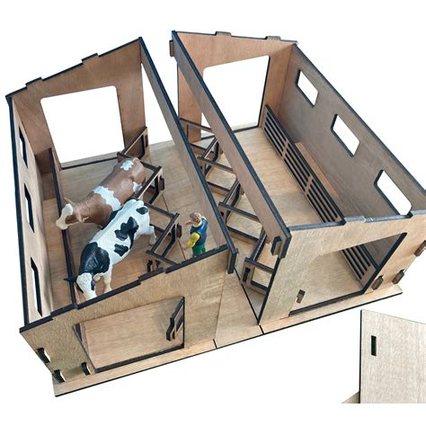 Kea Play Wooden Herringbone Milking Shed Animal Kingdoms Toy Store