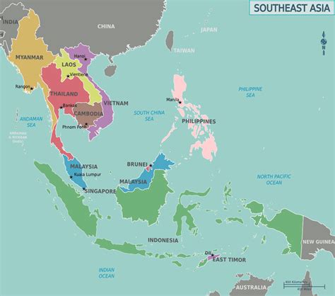 La Rosa De Los Vientos Mapa PolÍtico De Asia