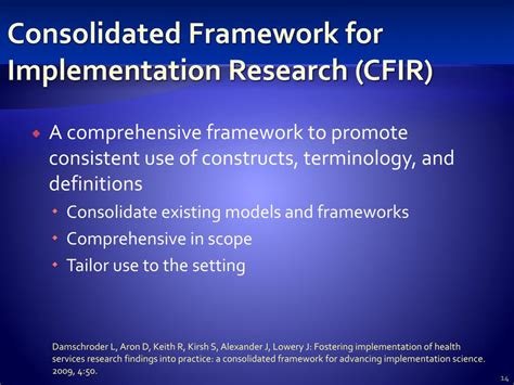 Ppt Use Of The Cfir In Va Implementation Research Powerpoint