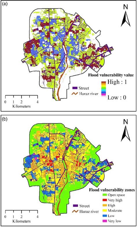 Urban Flood Vulnerability Maps For Amol City Showing A Flood Download Scientific Diagram