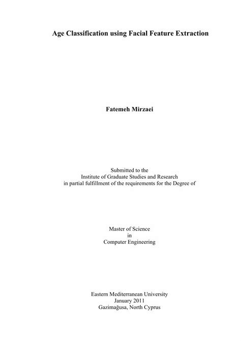 Pdf Age Classification Using Facial Feature Extraction Dokumen Tips
