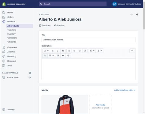 Shopify Pimcore Connector PIM MDM DAM Integration WebKul