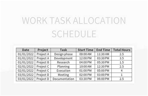 optimizing work task assignments an effective schedule approach excel