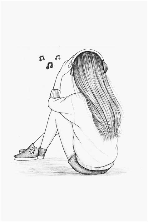 How To Draw A Girl Backside In Beautiful Frame Very Easy Pencil Sketch