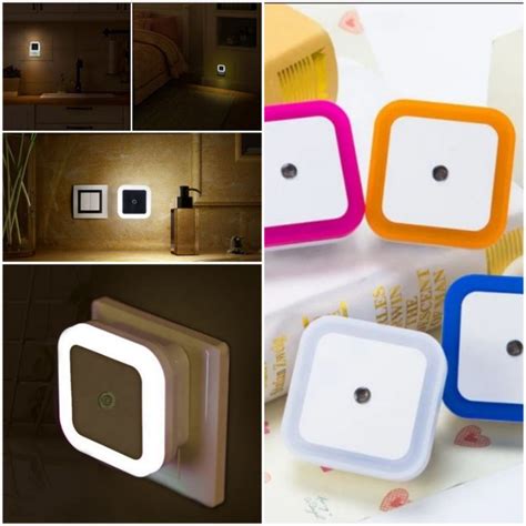 Jual Lampu Tidur Led Kotak Lampu Dekorasi Ruangan Dengan Sensor Cahaya Night Light Shopee