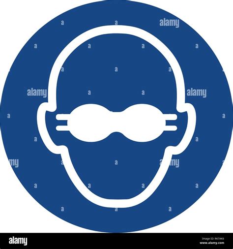 Mandatory Sign Vector Eye Protection Must Be Worn Opaque Eye