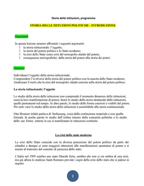 Storia Delle Istituzioni Per Esame Totale Storia Delle Istituzioni