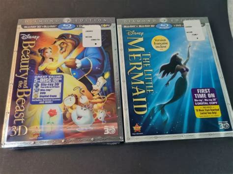 Walt Disney Set Of 2 Blu Ray 3d Discs With Your Favorite Cartoons New