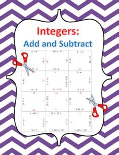Integer Puzzles Ideas Integers Solving Adding And Subtracting