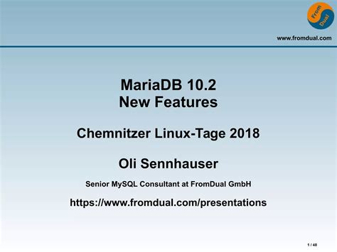 mariadb 10 2 new features ppt