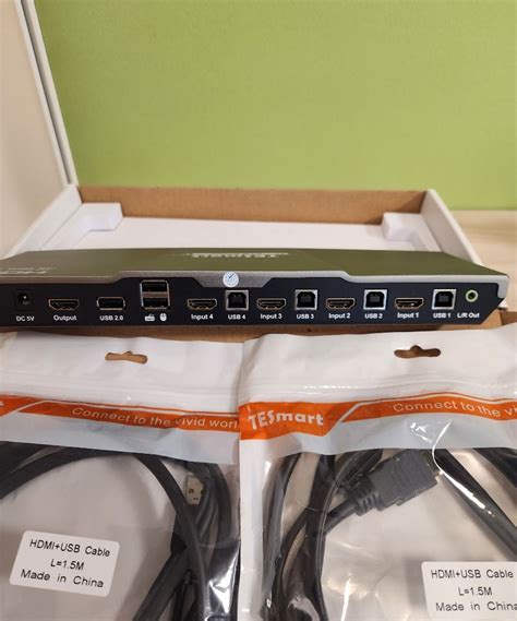 TESmart KVM Switch HDMI 4k 60hz HDMI Switcher 4 Port HDMI Computers