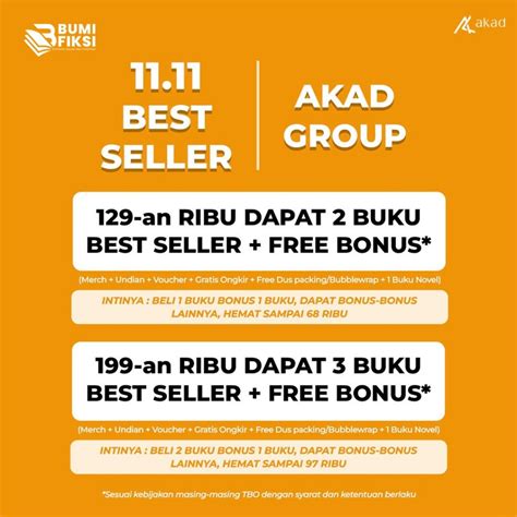 Jual Promo 11 11 Best Seller Akad 199 Ribu Dapat 3 Buku Free Merch