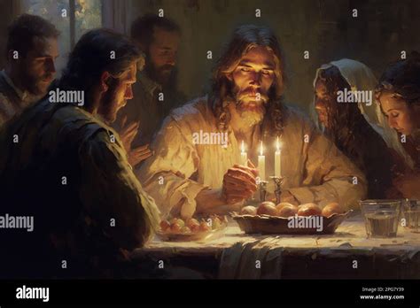 La Dernière Cène Le Concept Religieux De Lassemblée De Jésus Christ