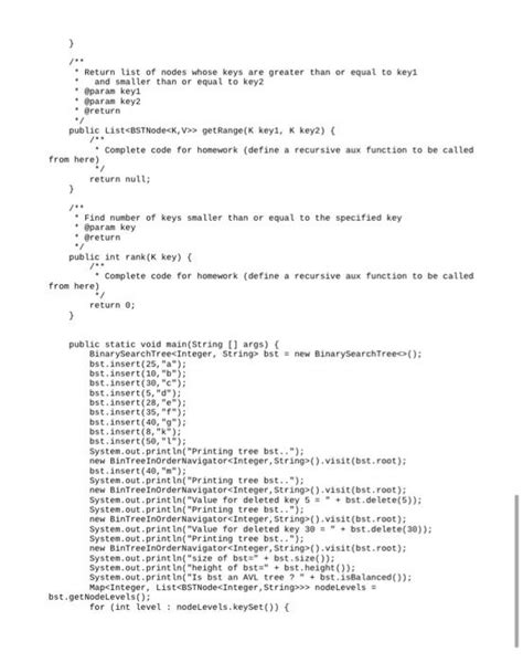 augmented binary search trees in this assignment you
