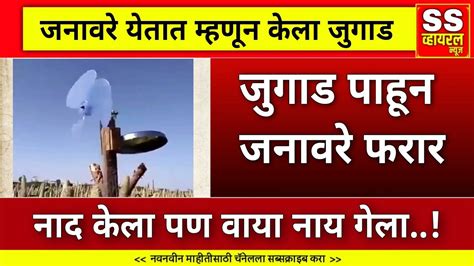 शेतकऱ्याने केला जनावरांपासून वाचण्यासाठी अनोखा जुगाड शेतकऱ्याचा नाद