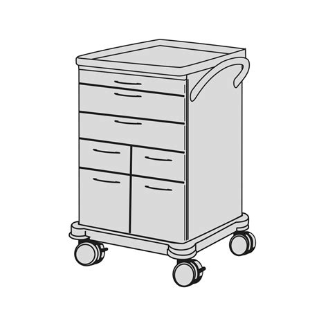 Medical Trolley With Drawers Hibernia Medical