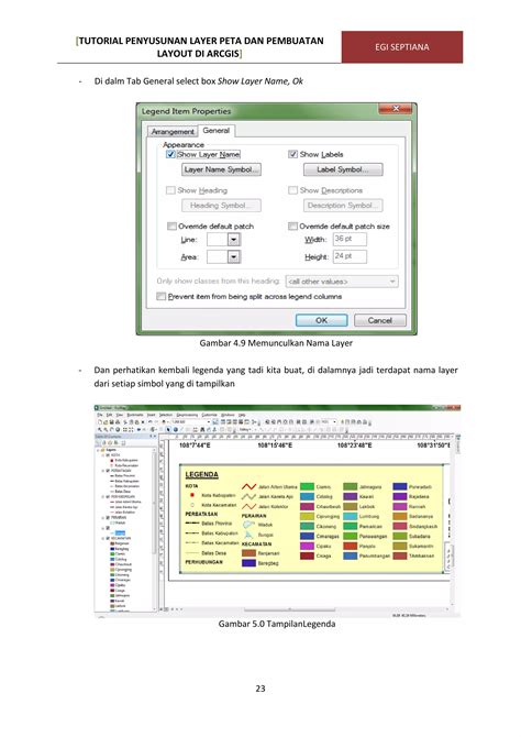 Tutorial Penyusunan Layer Peta Pembuatan Layout Di Arcgis PDF