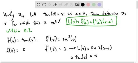 ⏩solved7 10 Verify The Given Linear Approximation At A0 Then