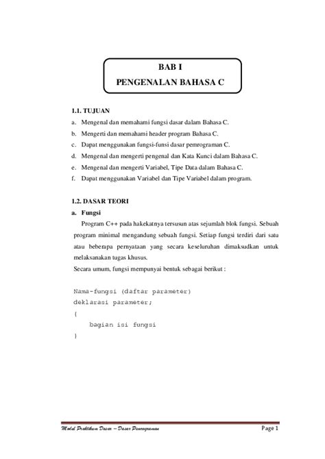 pdf modul praktikum dasar dasar pemrograman