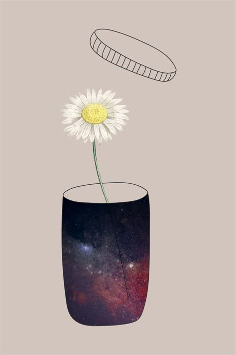 生长在银河系载体上的雏菊花素材 高清图片 摄影照片 寻图免费打包下载