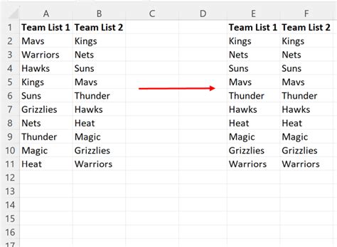 Excel How To Sort Two Columns To Match