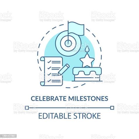 이정표 축하 청록색 컨셉 아이콘 감사에 대한 스톡 벡터 아트 및 기타 이미지 감사 감탄 개념 Istock