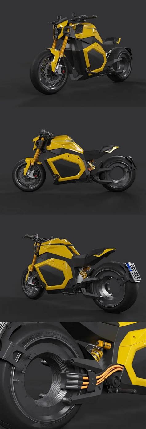 科技感科幻电摩托车3d模型下载（c4d 3ds fbx obj max stl lwo） 花瓣网
