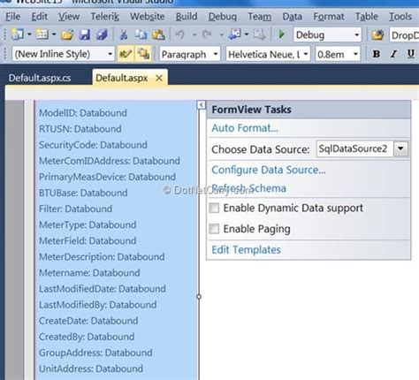 auto generate forms the easy way in asp using the formview control