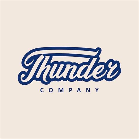 Premium Vector Thunder Typography Classic Retro Style For Brand Or
