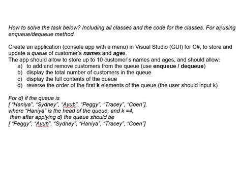 Solved How To Solve The Task Below Including All Classes Chegg