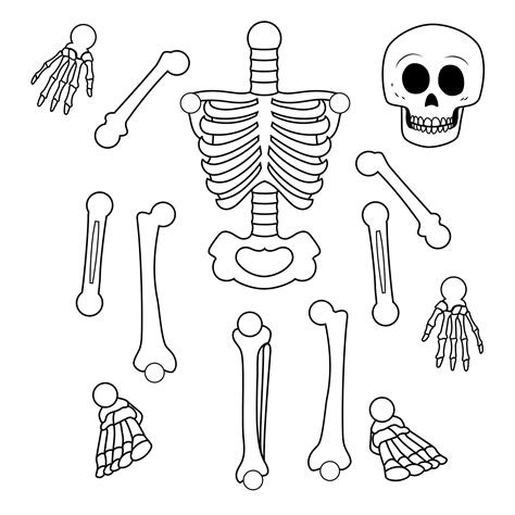 Skeleton Costume Template Printable
