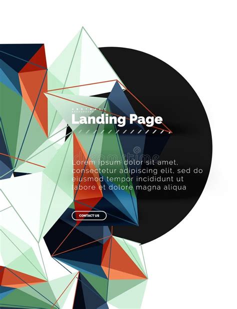 Polygonal Geometric Design Abstract Shape Made Of Triangles Trendy Background Stock Vector