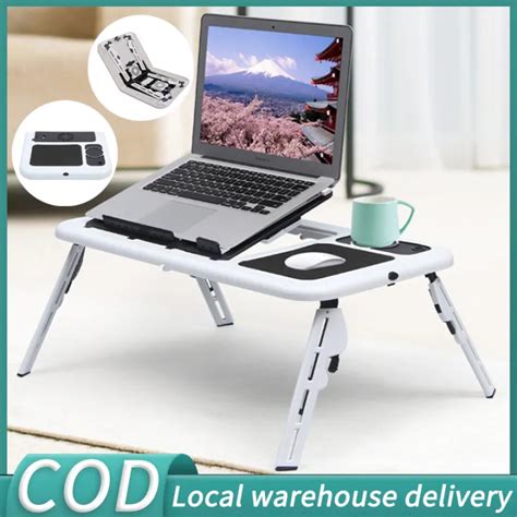Portable Foldable Computer Table Laptop Table For Bed Non Slip Laptop Stand With Mouse Pad And