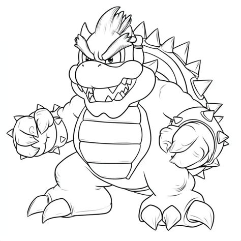 42 Dibujos Para Colorear De Bowser ¡da Rienda Suelta A Tu Imaginación