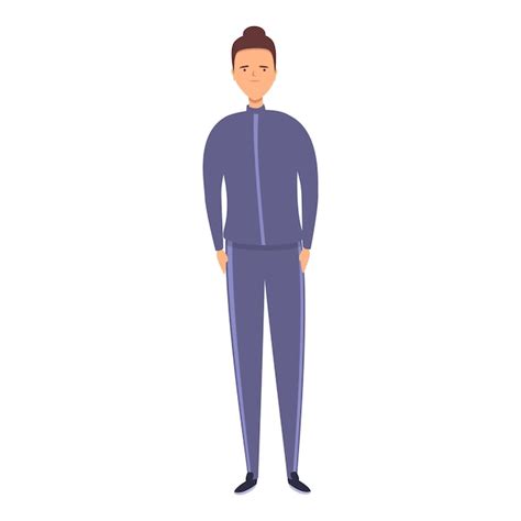 Entrenamiento Deporte Traje Icono Dibujos Animados Vector Plantilla Pantalones Ropa De Moda