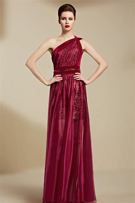 Robe Féminine En Organza à Encolure Asymétrique Persun Fr