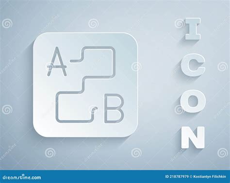 灰色背景中突显的剪纸路径位置图标 映射指针符号 路或路的概念 Gps导航 向量例证 插画 包括有 查出 例证 218787979