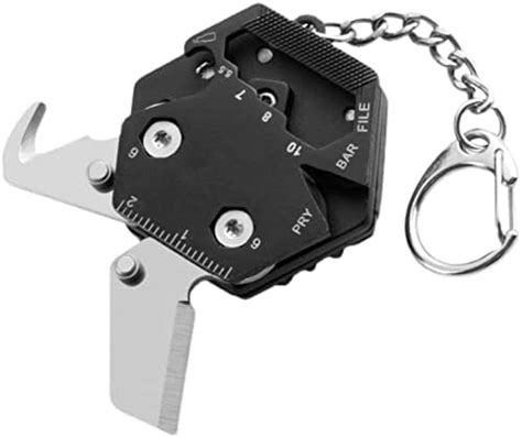 Amazon ルナリ 多機能 工具 キーホルダー マルチツール ストラップ ミニツール 軽量 携帯 ドライバー ナイフ カッター 工具