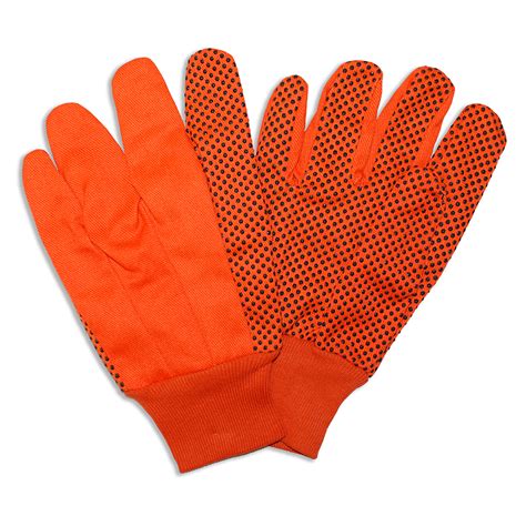 Canvas Knit Wrist Pvc Dots Hi Vis Orange 2710 Cordova Safety