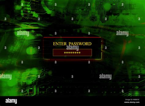 Enter Your Safe Password On Digital Screen Stock Photo Alamy