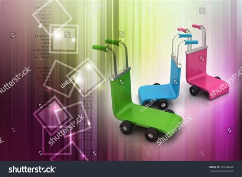 3d Illustration Rendered Trolley Stock Illustration 549544678