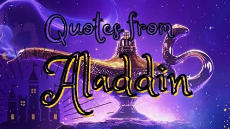 Awe Inspiring Quotes From Disneys Aladdin💥 Pulsar
