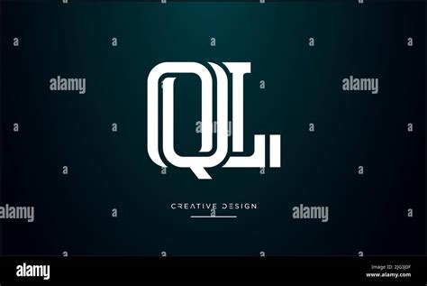 Ql Lq L Or Q Alphabet Letters Abstract Icon Logo Monogram Stock