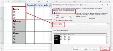 Texto A Columnas Con Ajuste De Texto En Excel Ninja Del Excel